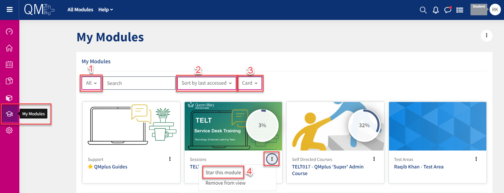 My Modules in QMplus | MyQMUL